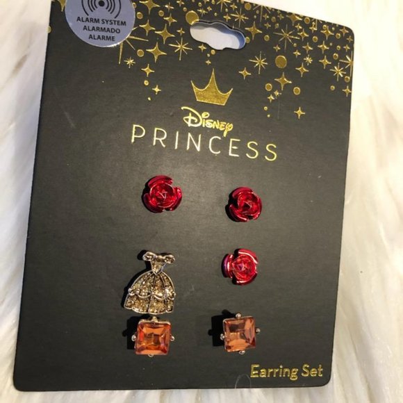 Disney | Jewelry | Disney Princess Stud Earring Set | Poshmark